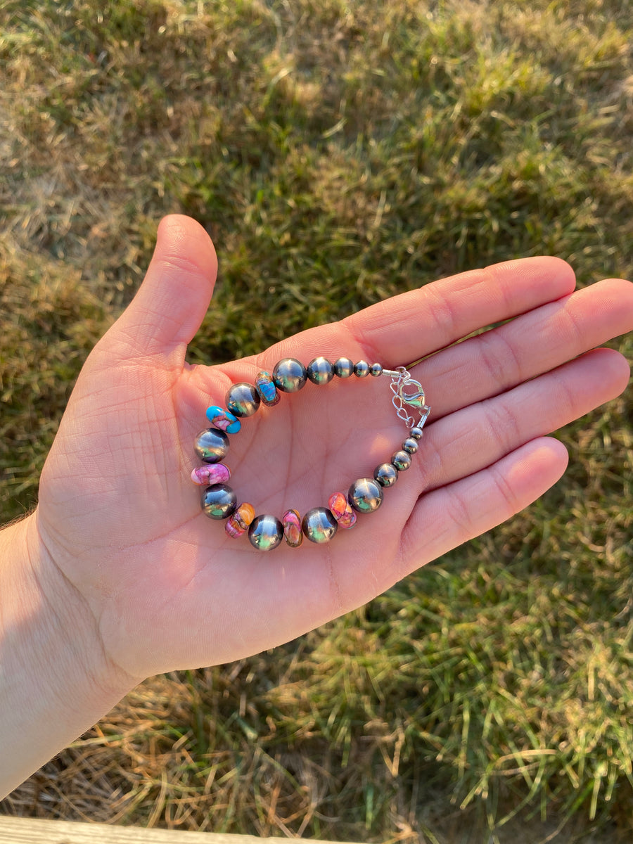 The "Tuscon" Pink Dahlia Navajo Pearl Bracelet – The Turquoise Vet